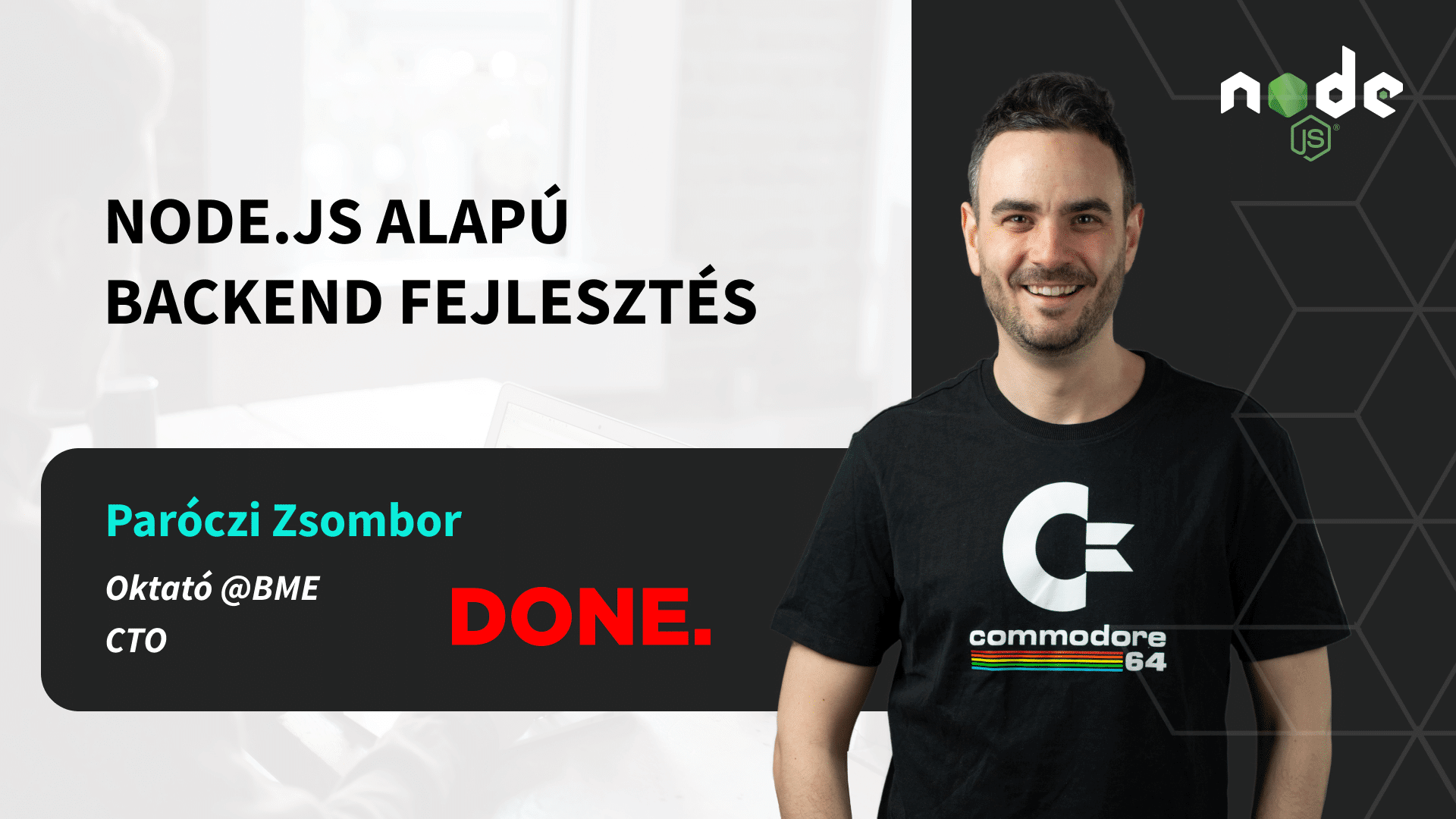 Node.js alapú backend fejlesztés - Mentorált Node.js képzés online